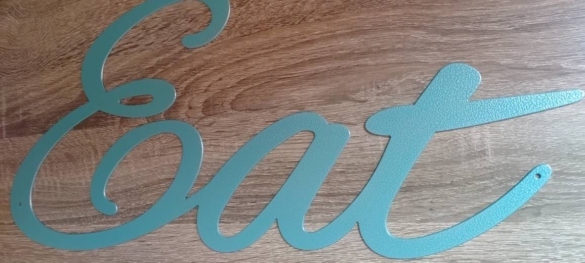 Eat Sign Cursive Eat Sign Metal Eat Sign Farmhouse Style | Etsy