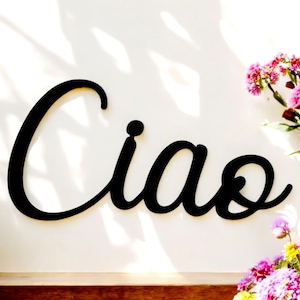 Ciao Sign | Ciao Entryway Sign | Hello Cursive Metal Word Weatherproof ...