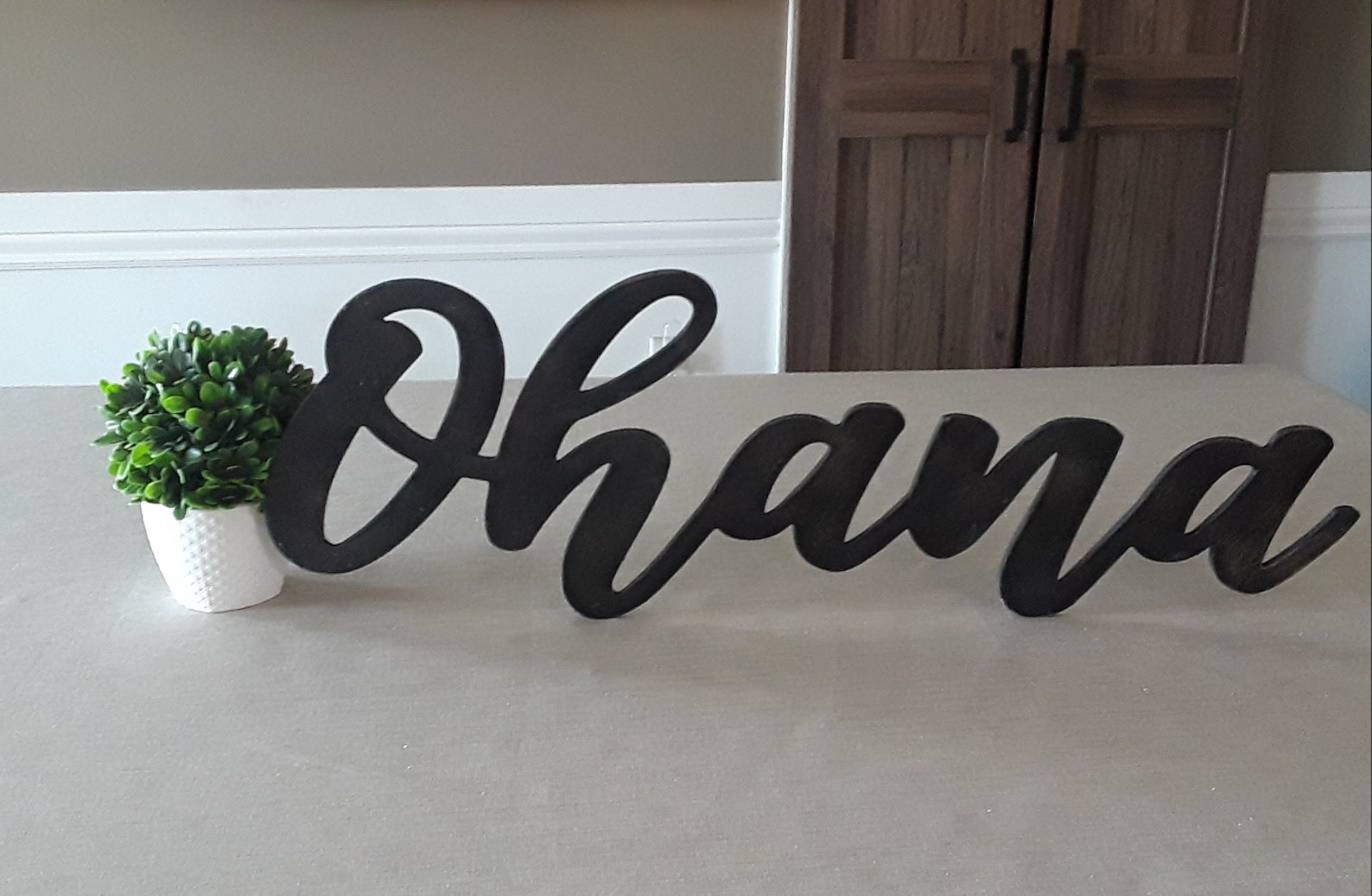 Distressed Ohana Sign Wood Ohana Sign Freestanding Ohana | Etsy