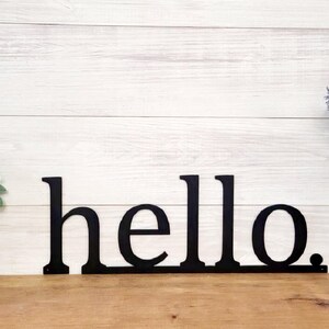 Hello Metal Sign Hello Entryway Sign Hello Metal Word Front Door Decor ...