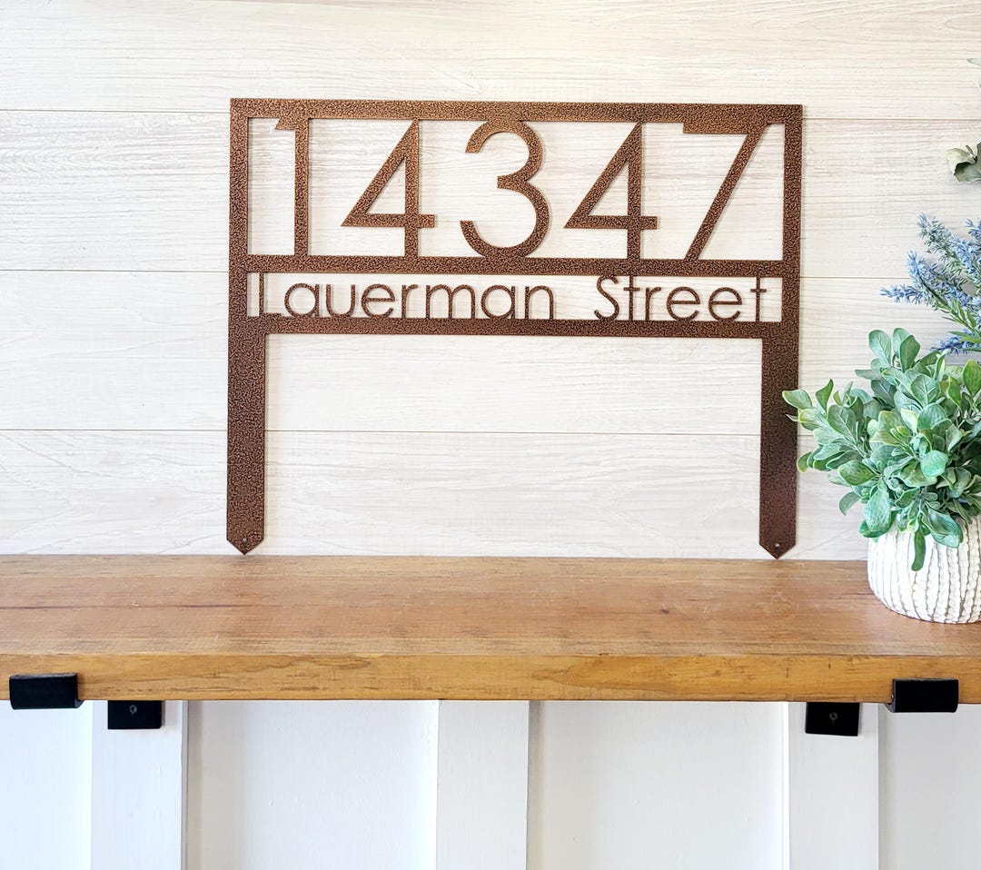 Modern Address Sign | Garden Address Sign | Garden House Numbers ...