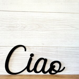 Ciao Sign Ciao Entryway Sign Hello Cursive Metal Word - Etsy