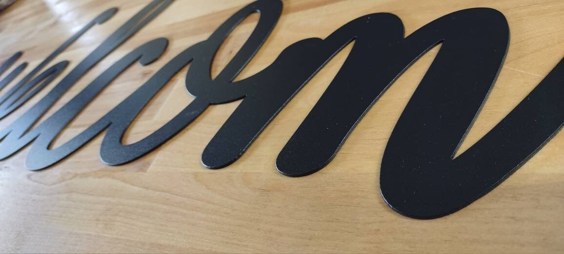 Welcome Sign Metal Welcome Sign Custom Metal Wall Decor - Etsy
