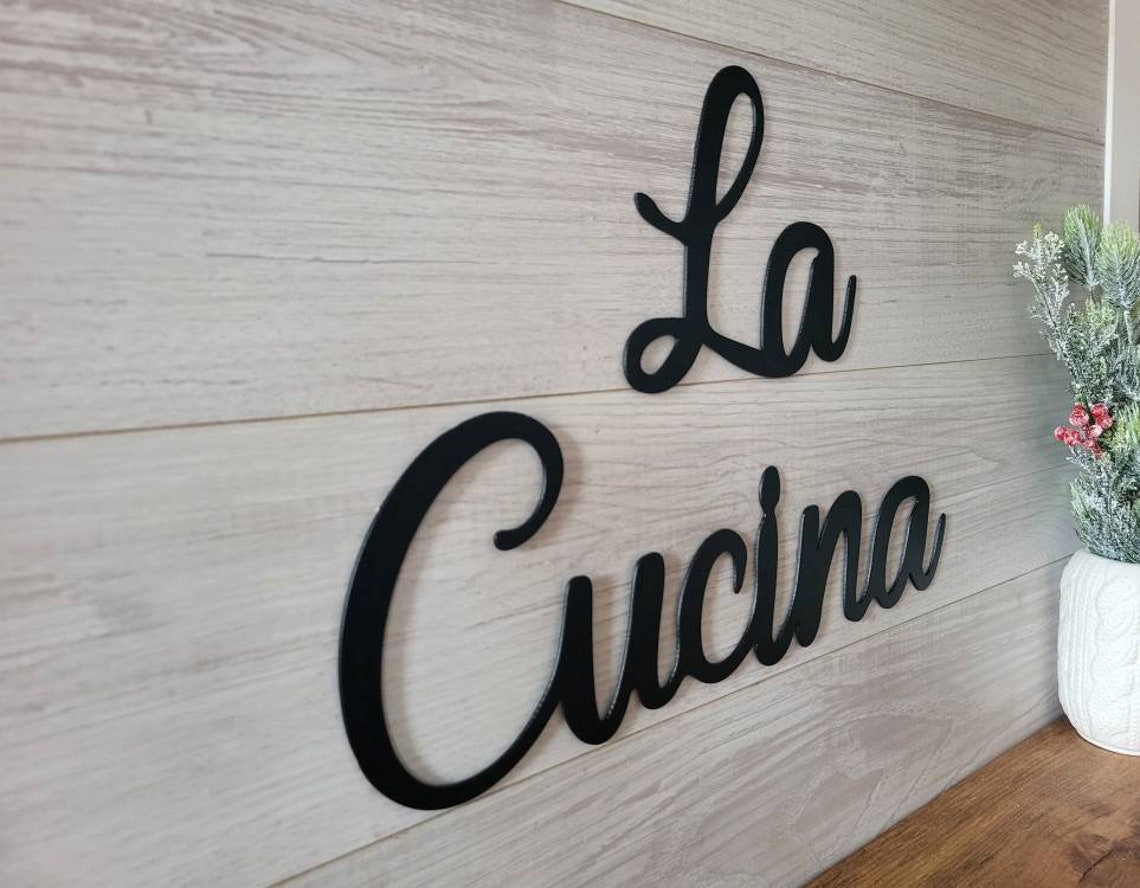 La Cucina Sign La Cucina Metal Sign Homemade Sign - Etsy