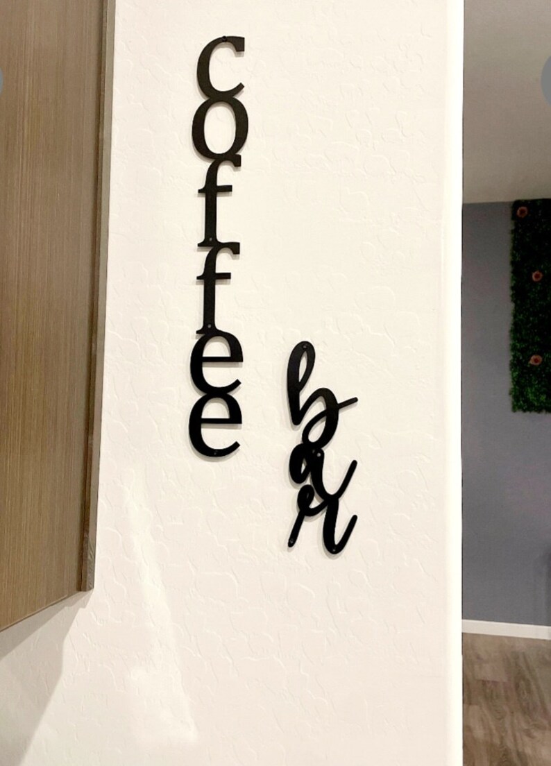 Vertical Coffee Bar Sign | Kitchen Decor | Coffee Metal Art | Metal ...