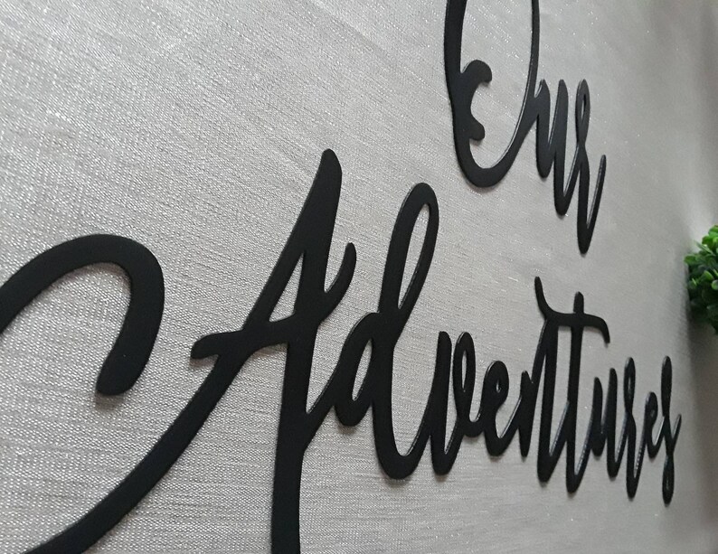 Our Adventures Sign Cursive Our Adventures Sign Metal - Etsy