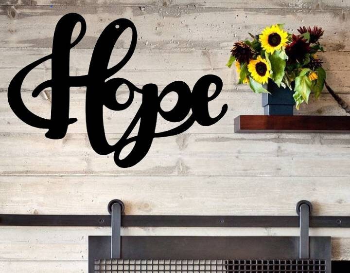 Faith Hope & Love Metal Sign Set of 3 Signs Faith Sign - Etsy
