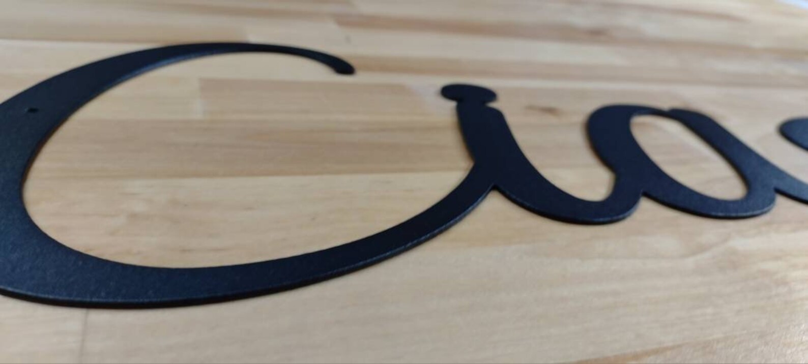 Ciao Sign Ciao Entryway Sign Hello Cursive Metal Word | Etsy