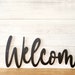 Welcome Sign Cursive Welcome Sign Metal Wall Sign Custom Metal Wall Art ...
