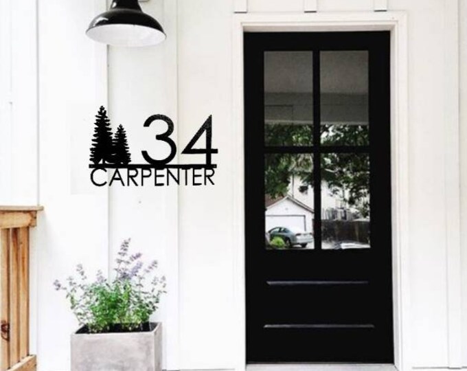 Tree Home Address Number Address Sign Custom Address Number - Etsy