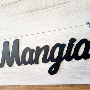 Mangia Sign | Mangia Metal Sign | Eat Sign | Mangia Tutti | Kitchen ...