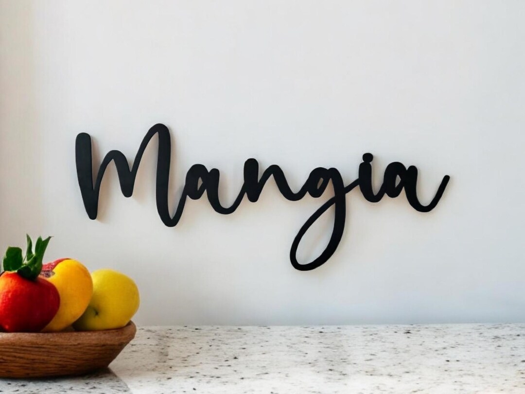 Mangia Sign | Mangia Metal Sign | Eat Sign | Mangia Tutti | Kitchen ...