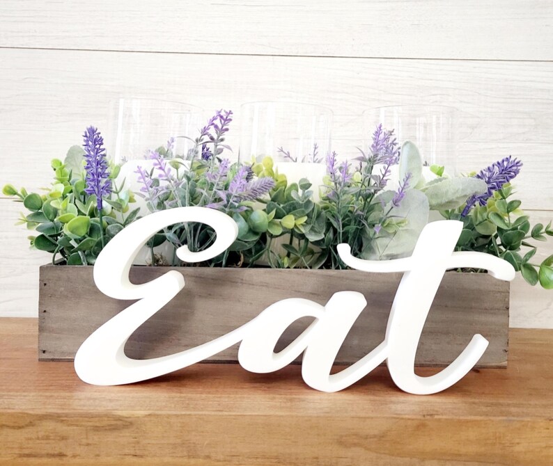 Freestanding Eat Sign | Farmhouse Eat Sign | Thick Eat Sign | Kitchen ...