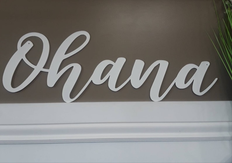 Cursive Metal Ohana Sign | Hawaii Home Decor - Etsy Australia