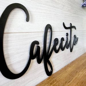 Cafécito Sign | Metal Coffee Bar Sign | Spanish Cafecito Sign | Metal ...