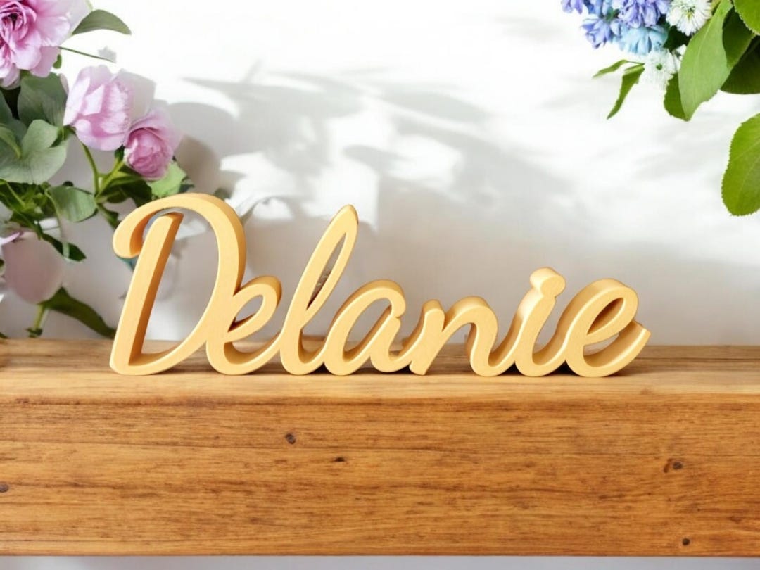 Freestanding Name Sign | Personalized Name Sign | Kids Room Sign | 3/4 ...