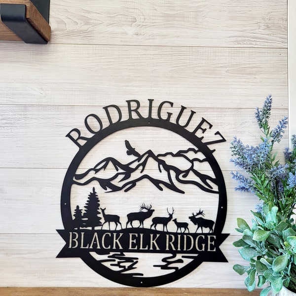 Metal Elk Sign - Etsy