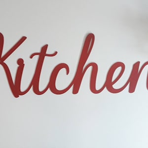 Kitchen Cursive Word Sign Farmhouse Style Wood Kitchen Sign Home Decor ...