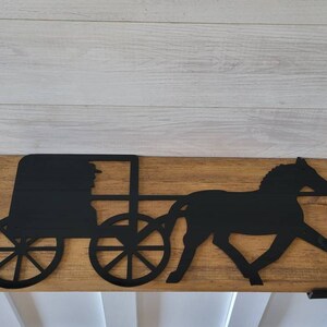 Metal Horse Buggy Sign | Horse Carriage Sign | Horse Farm Sign | Amish ...