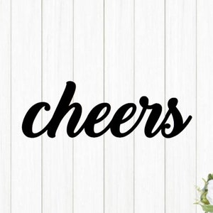 Cheers Sign Metal Cheers Sign Script Cheers Sign Script Font Bar Sign ...