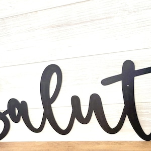 Salute Sign | Metal Salute Sign | Script Salute Sign | Steel Salute ...