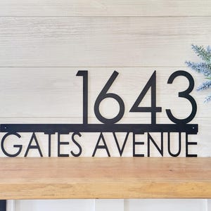Custom Address Sign | Modern House Numbers | Street Name Sign | Metal ...