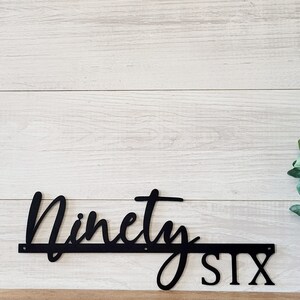 Cursive Address Sign | Modern House Numbers | Street Name Sign | Metal ...