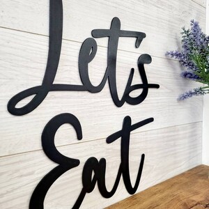 Let's Eat Sign Metal Let's Eat Sign Enjoy Your - Etsy