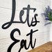 Let's Eat Sign Metal Let's Eat Sign Enjoy Your - Etsy
