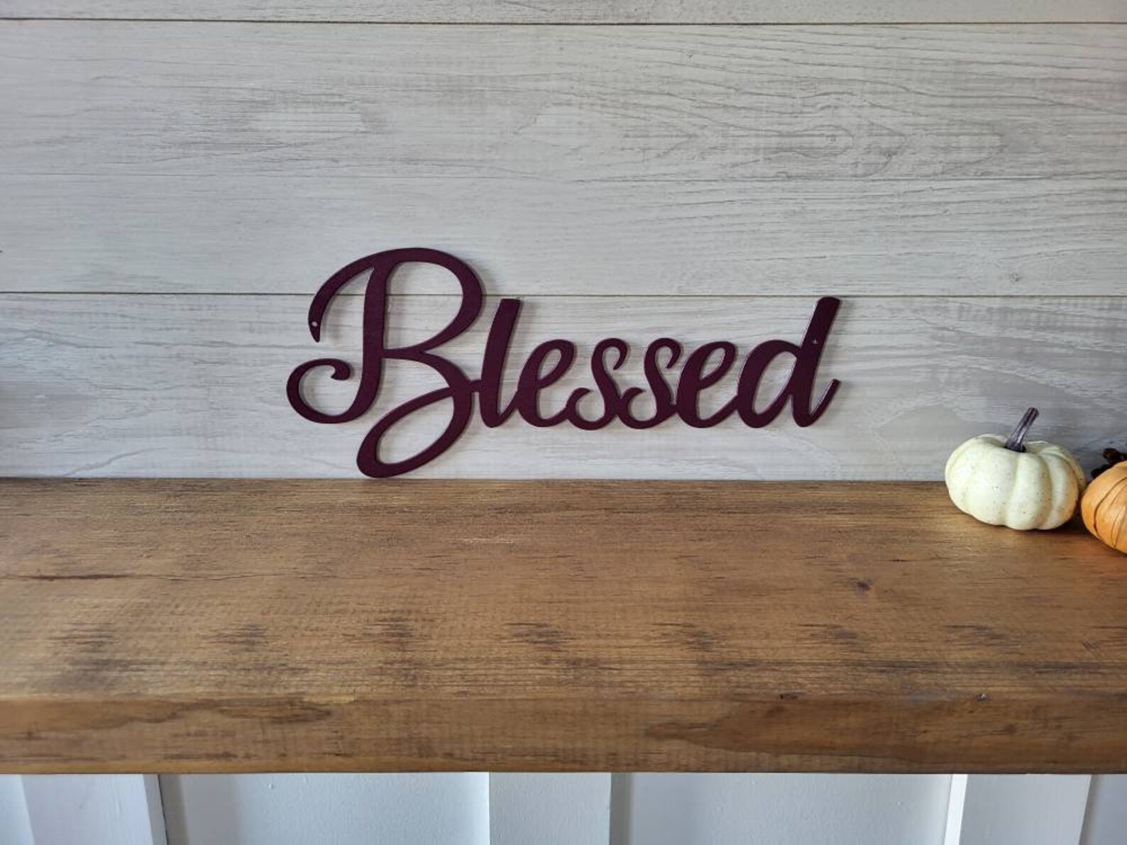 Thankful Grateful Blessed Signs Metal Thankful Sign - Etsy