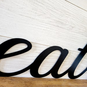 Metal Eat Sign | Cursive Eat Sign | Dining Room Decor | Cursive Metal ...