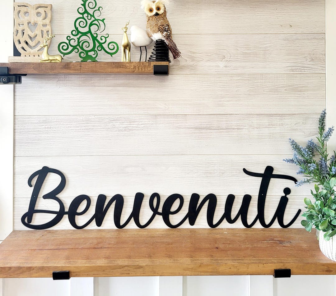 Benvenuti Sign | Italian Welcome Sign |metal Benvenuti Sign | Front ...