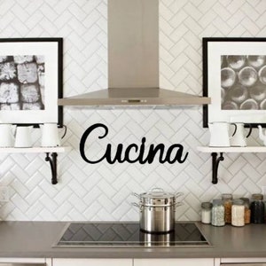 Cucina Sign | Cucina Metal Sign | Homemade Sign | Kitchen Wall Decor ...