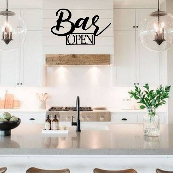 Rustic Open Bar Sign - Etsy