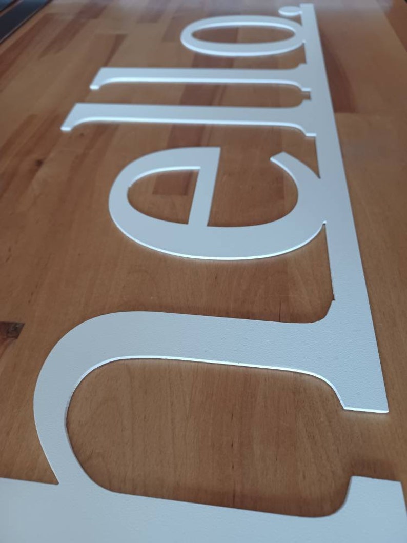 Hello Metal Sign Hello Entryway Sign Hello Metal Word - Etsy