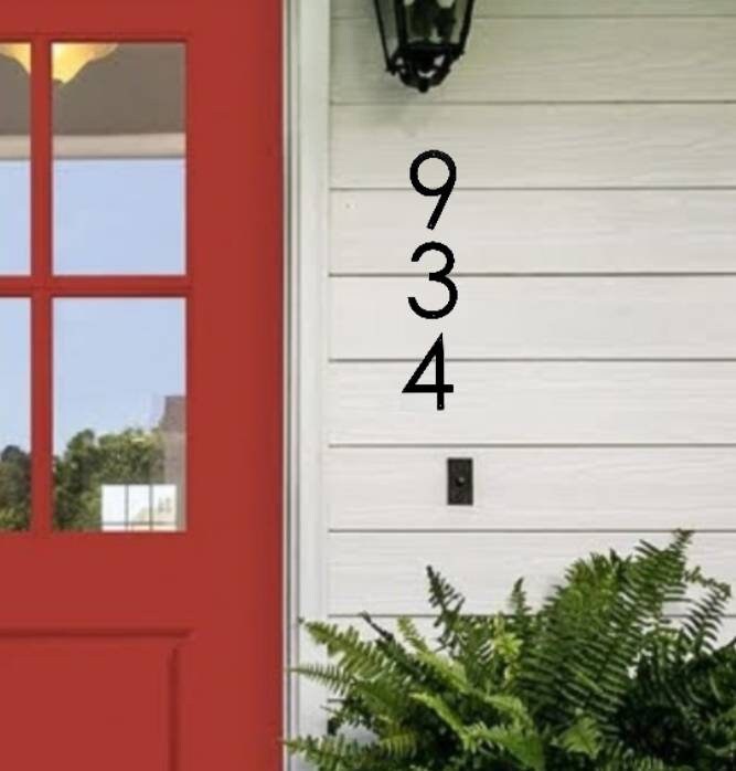 Modern Address Numbers Single Digit House Numbers Metal | Etsy