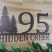 Rustic Address Sign Pine Tree Sign House Numbers Metal - Etsy