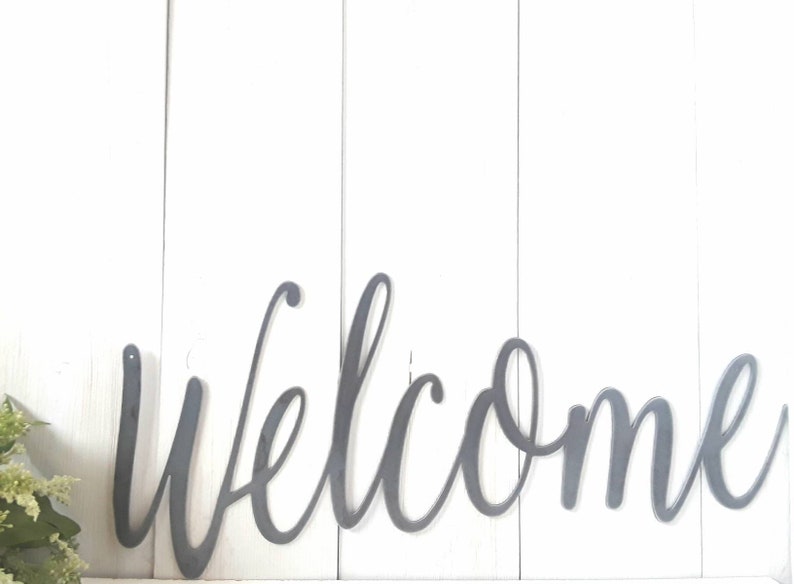 Welcome Sign Metal Welcome Sign Custom Metal Wall Decor - Etsy
