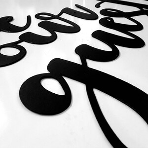 Be Our Guest Metal Signs Set of 3 Cursive Metal Words Guest Bedroom ...