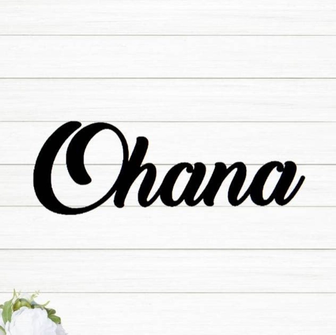 Ohana Metal Sign World Traveler Home Decor Cursive Metal Word Sign ...