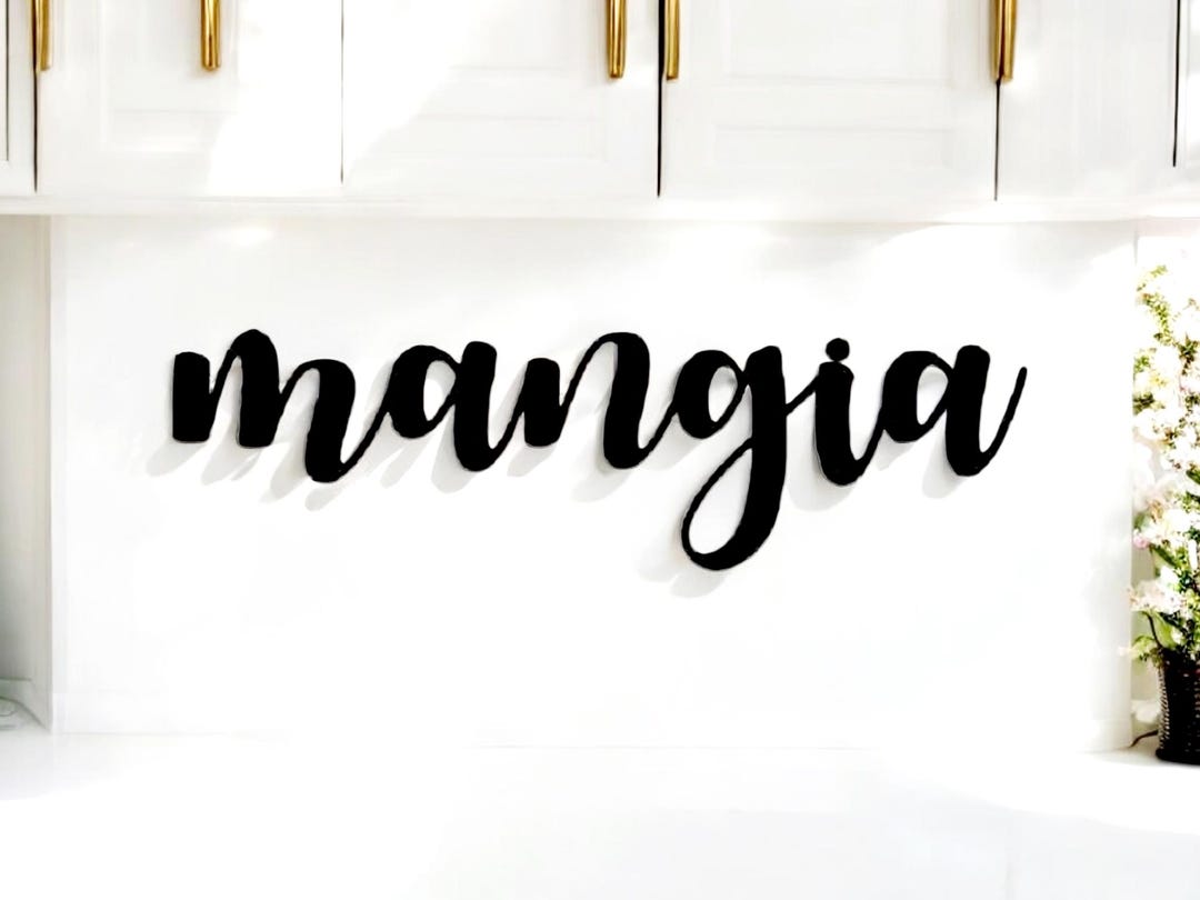 Mangia Sign | Mangia Metal Sign | Eat Sign | Mangia Tutti | Kitchen ...