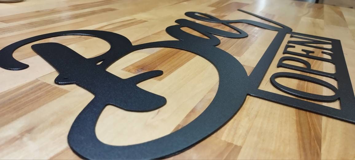 Metal Bar Open Sign Kitchen Decor Metal Bar Sign Wine - Etsy