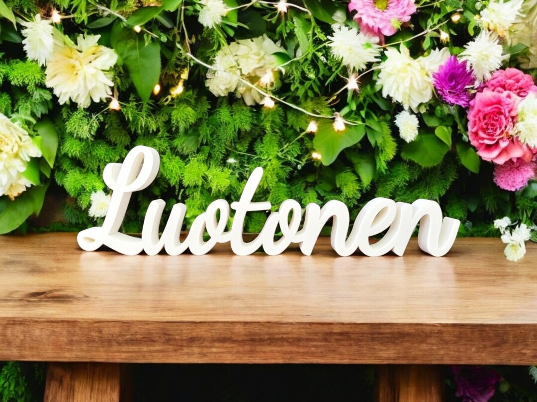 Freestanding Name Sign | Personalized Name Sign | Kids Room Sign | 3/4 ...