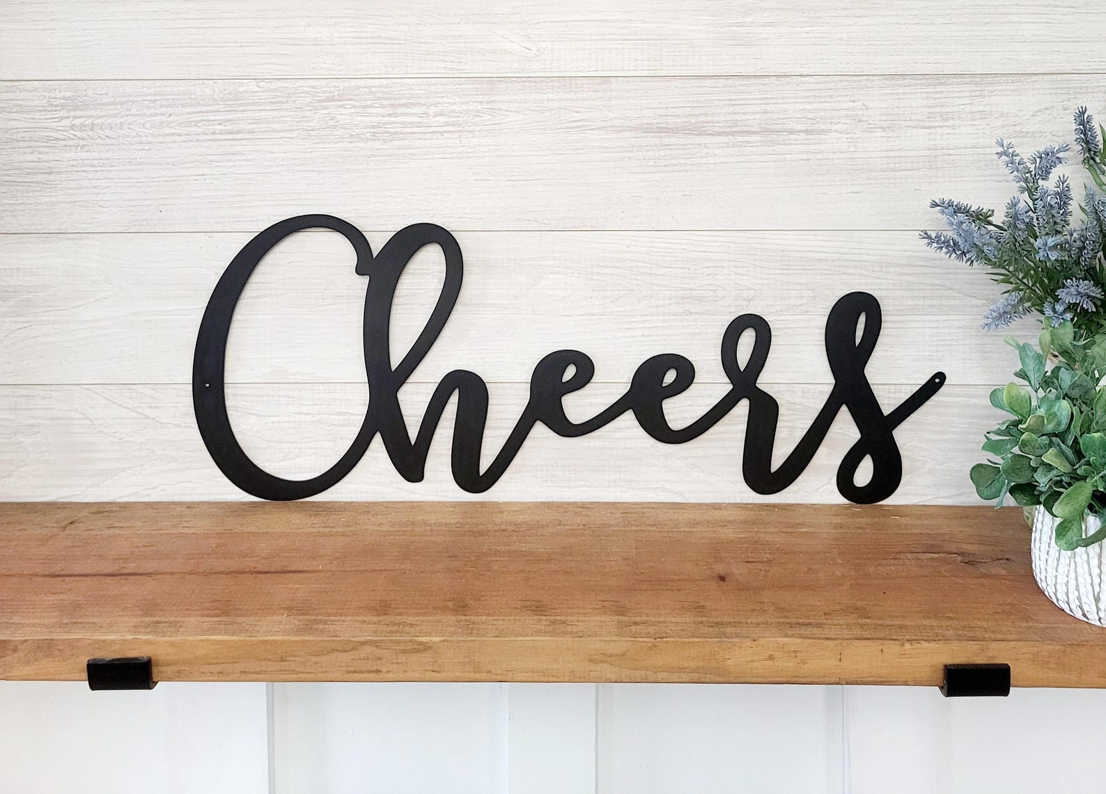 Cheers Sign | Metal Cheers Sign | Script Cheers Sign | Script Font Bar ...