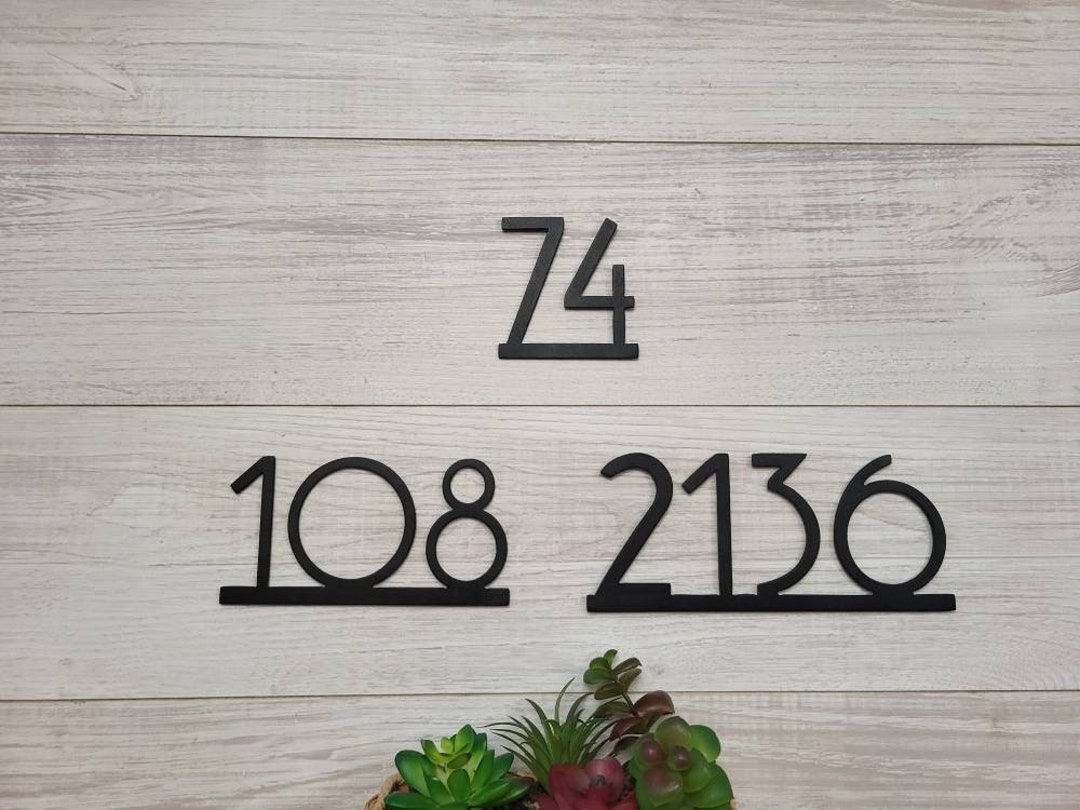 Modern House Number Sign | Home Address Sign | Horizontal Address Sign ...