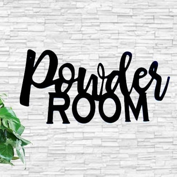 Powder Room Sign - Etsy