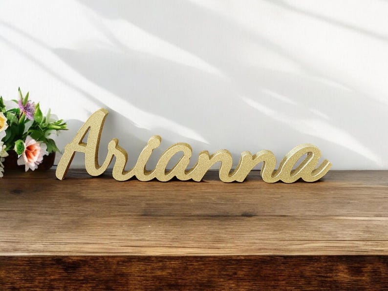 Freestanding Name Sign | Sweet 16 Party Décor | Custom Script First ...