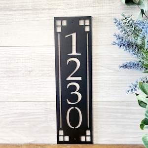 Arts and Craft Address Sign | Craftsman Address Plaque | Mission Style ...