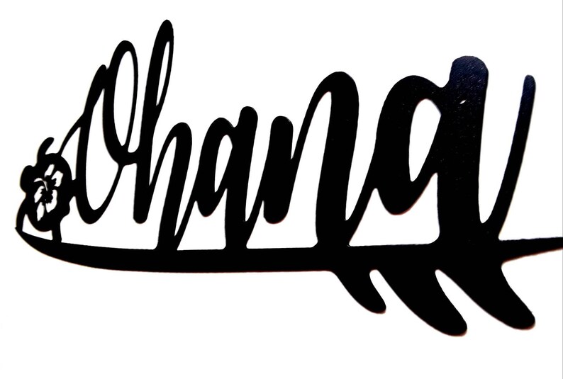 Ohana Metal Sign Turtle on Surfboard Sign Cursive Ohana | Etsy