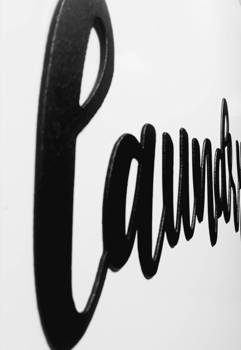 Laundry Cursive Word Sign Farmhouse Style Laundry Home - Etsy